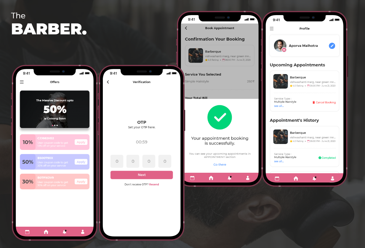 Salon Booking Management System With Mobile App using Flutter